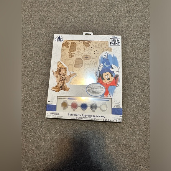 Disney | Art | Disney Ink Paint Sorcerer Mickey 3d Wood Paint Set ...